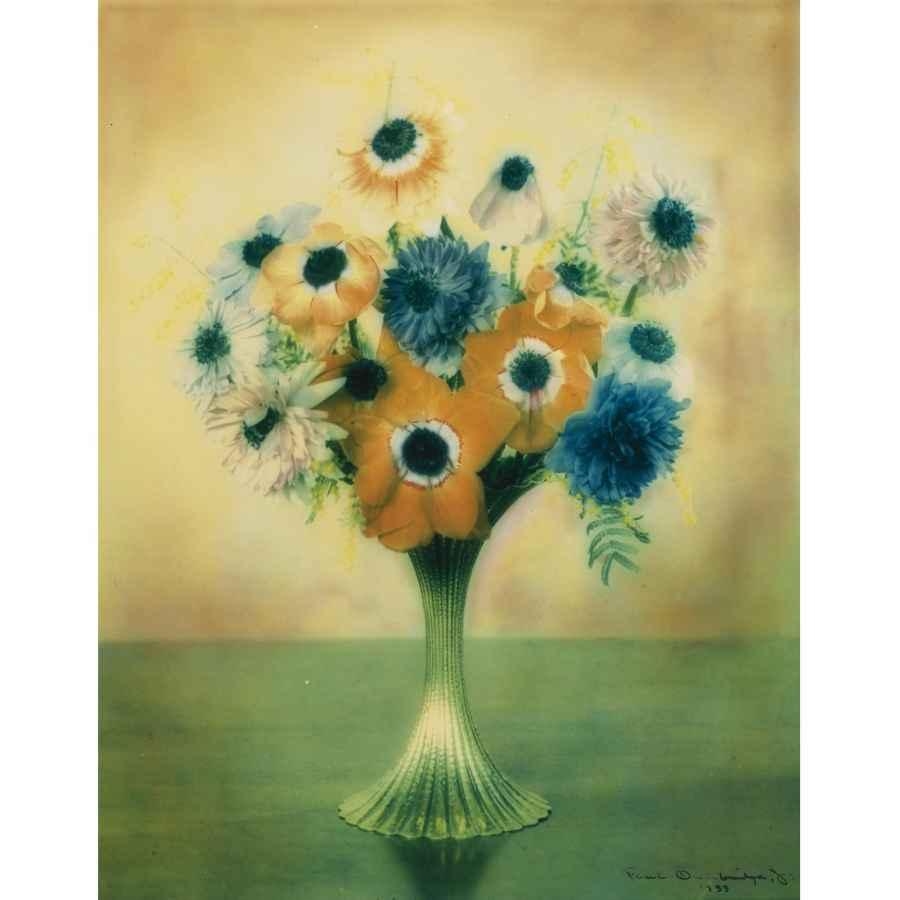 Paul Outerbridge | STILL LIFE WITH RED AND BLUE FLOWERS (1933) | MutualArt