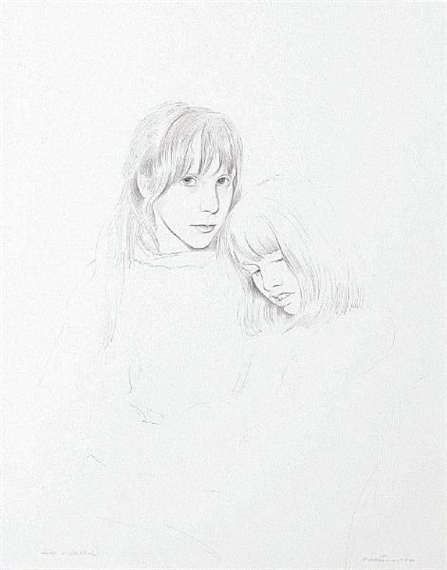 Graham Ovenden | 'Lilly and Catherine' | MutualArt