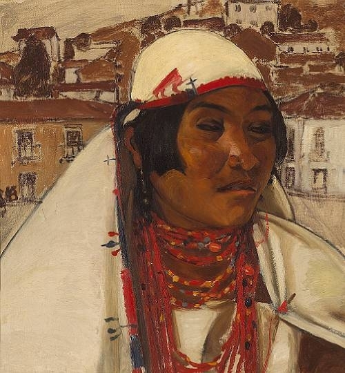 Catherine Critcher | A woman in traditional garb | MutualArt