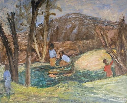 Henryk Gotlib | Surrey landscape (1960) | MutualArt