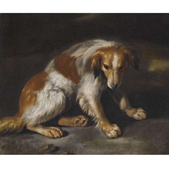 Resani Arcangelo | A SPANIEL SEATED IN A LANDSCAPE | MutualArt
