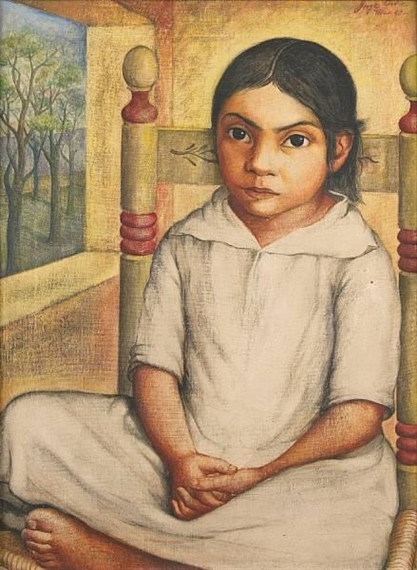 Jorge Arche Silva | Young girl seated (1948) | MutualArt