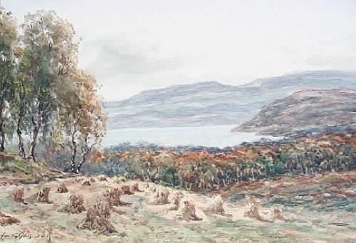 John Hamilton Glass | Haystacks; A loch, a pair | MutualArt