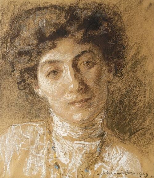 Léon-Augustin L'Hermitte | Portrait de Madame Jean Lhermitte, née Lucie ...