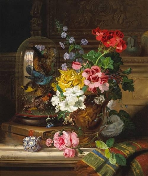 John Wainwright | A still life with pelargoniums | MutualArt