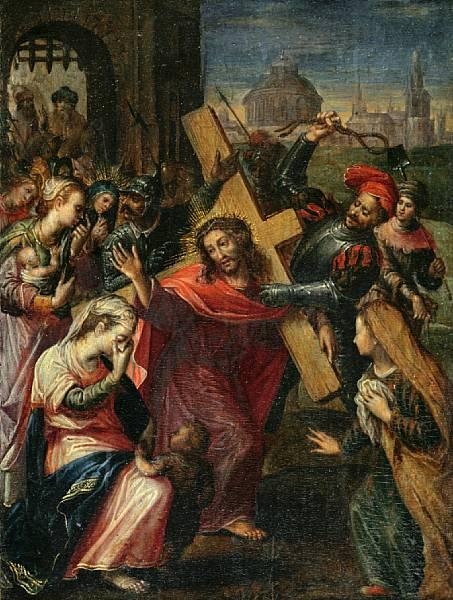 Flemish School, 16th Century | Christ on the road to Calvary | MutualArt