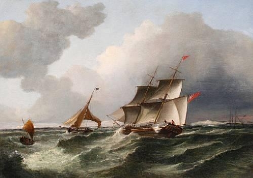 William Broome | Brigs being guided out of port | MutualArt