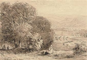 David Cox Sr. | A windmill in a landscape | MutualArt