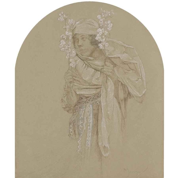 Alphonse Mucha | ALLEGORY OF SPRING | MutualArt