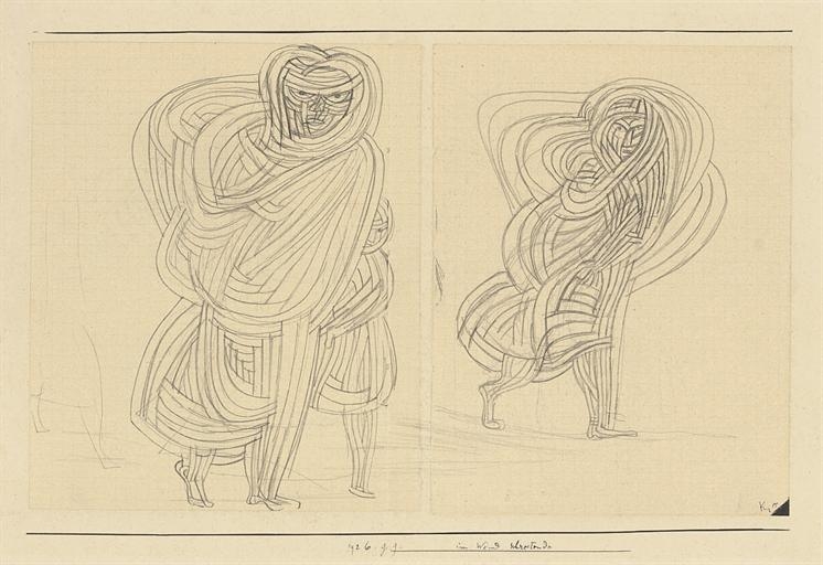 Paul Klee | Im Wind schreitende (1926) | MutualArt