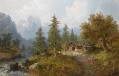 Eduard Boehm | Landscape with Decorative Figures | MutualArt