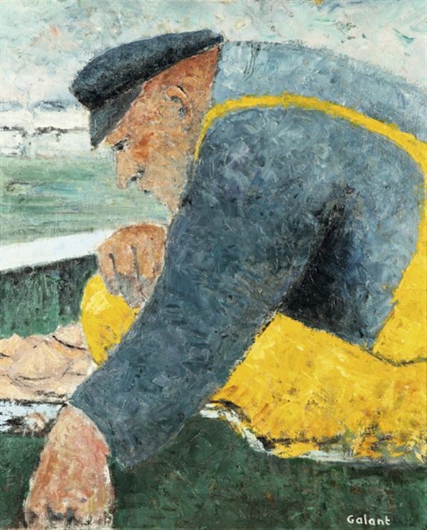 Rene Galant | Pêcheur de coquilles Saint-Jacques | MutualArt