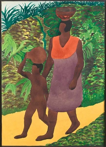 Ben Enwonwu | Mother and child on a track (1934) | MutualArt