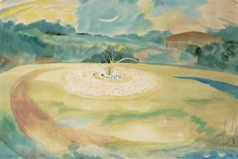 Léon Spilliaert | Trees by the Water (1918) | MutualArt