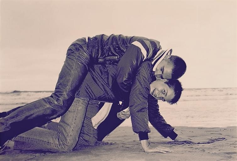 Wolfgang Tillmans | Alex and Lutz beach photo Aug '92 (1992) | MutualArt