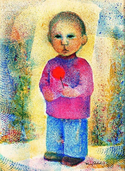 Fanny Rabel | Niña con manzana | MutualArt