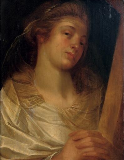 Prague School, 17th century | Vanity - a woman with a mirror | MutualArt