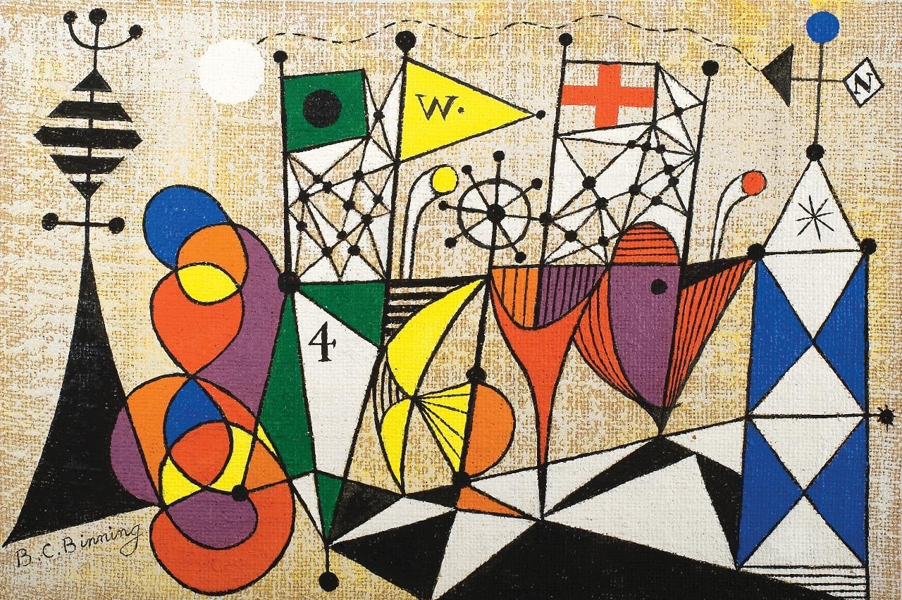 Bertram Binning | FOUR SHIPS ON A NORTHWESTERLY COURSE (Circa 1950 ...