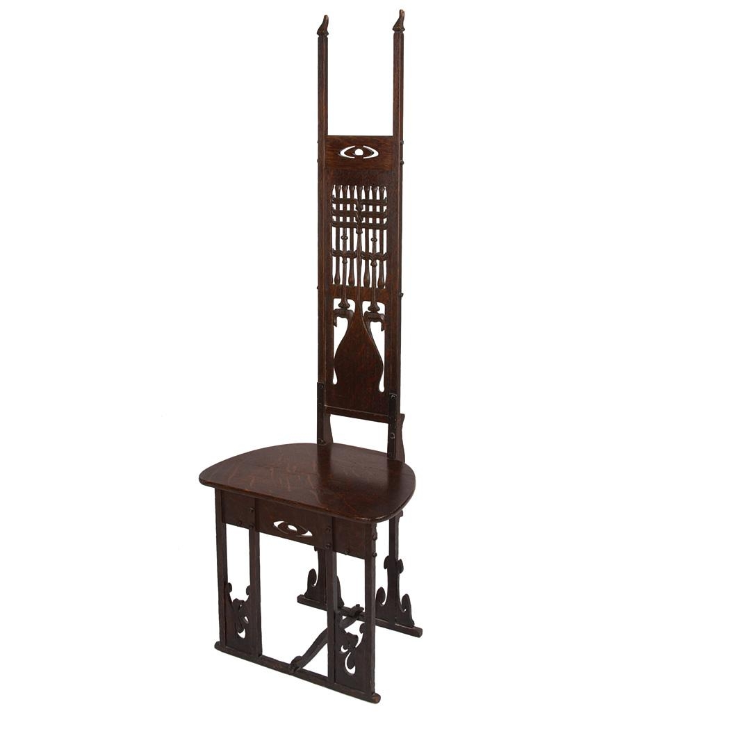 Charles Rohlfs | Tall Back Hall Chair (Circa 1899) | MutualArt