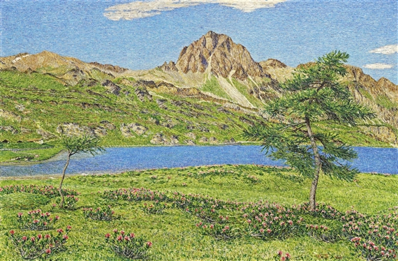 Gottardo Segantini | ENGADINER LANDSCHAFT IM FRÜHSOMMER, 1945 EARLY ...