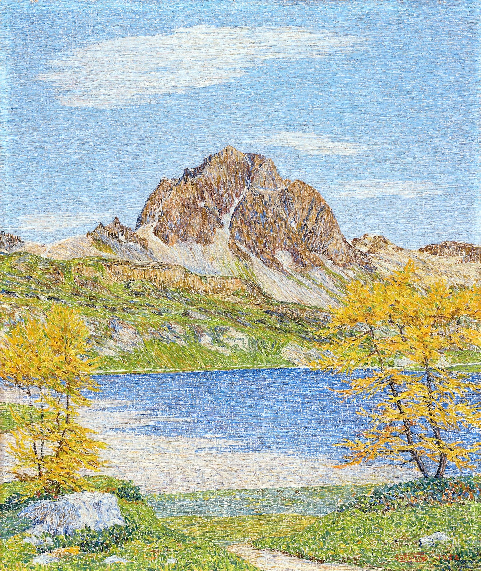 Gottardo Segantini | HERBST AM SILSERSEE, 1952 AUTUMN AT LAKE SILS ...