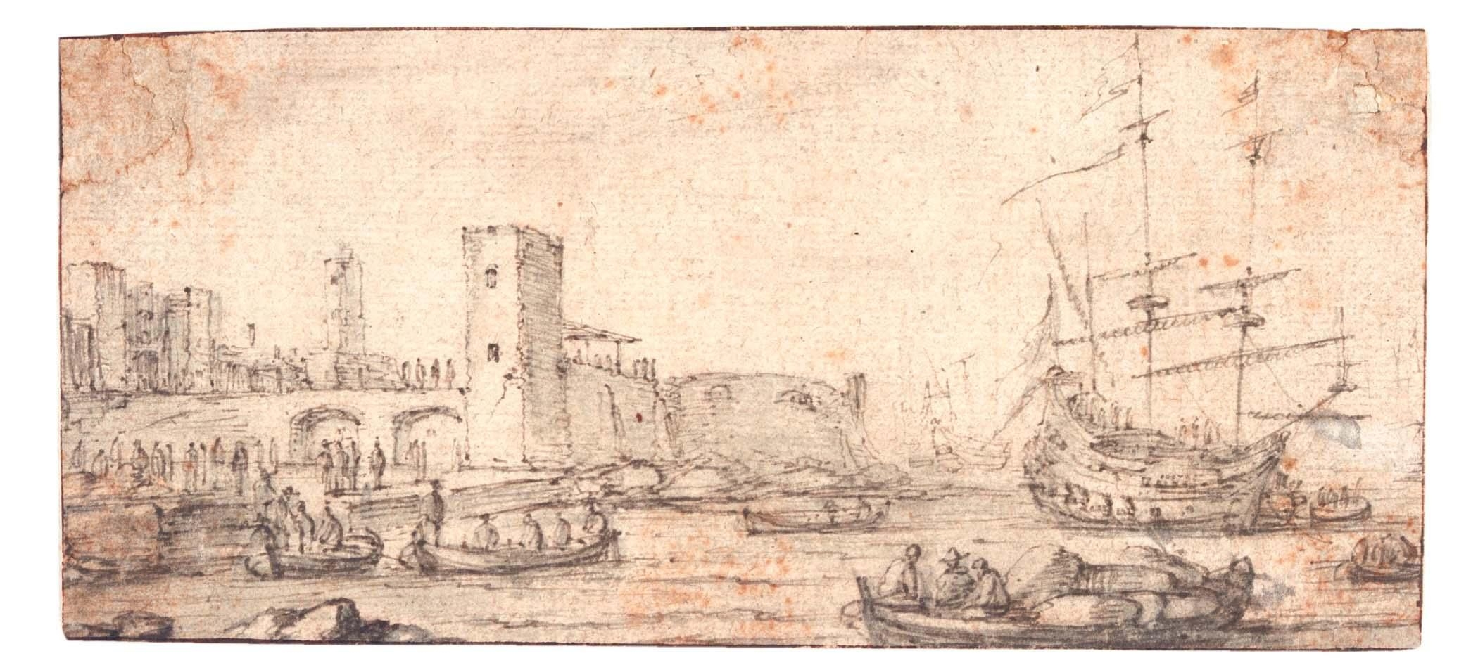 Dutch School, 17th Century | A MEDITERRANEAN PORT SCENE | MutualArt