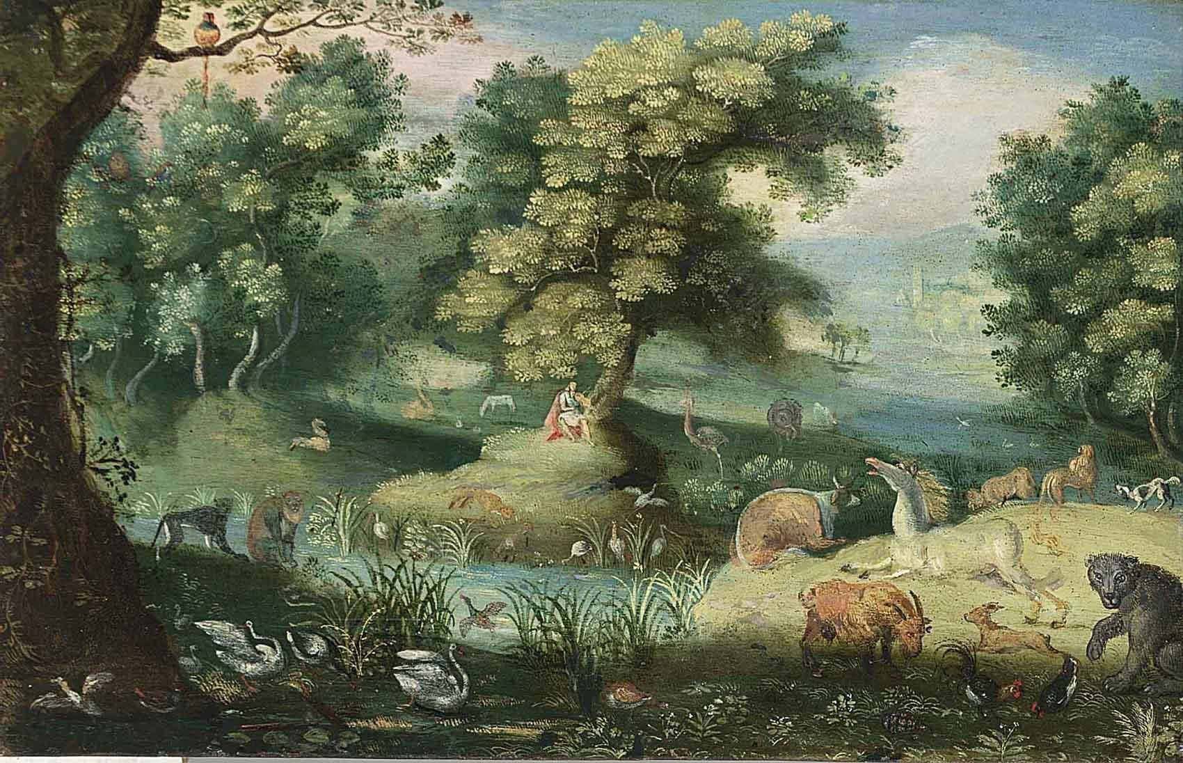Flemish School 17th Century | ORPHEUS CHARMING THE ANIMALS | MutualArt