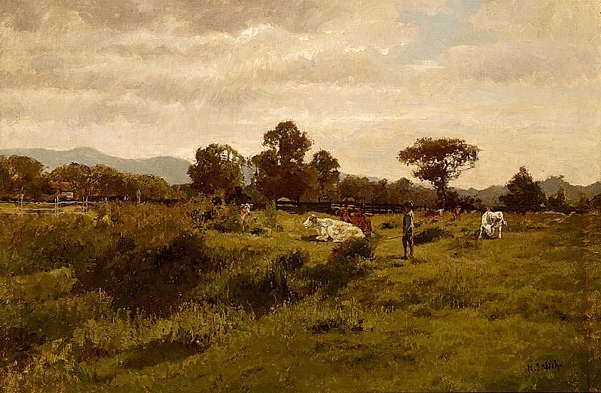 Hermann Baisch | A HERDSMAN WITH CATTLE IN A LANDSCAPE | MutualArt