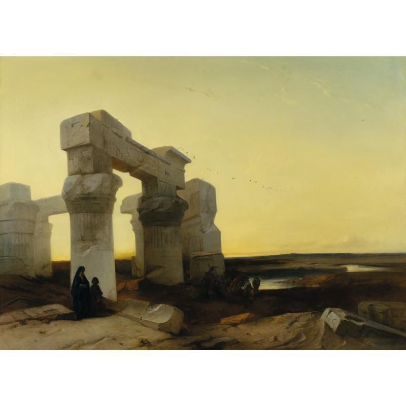 Jacob Jacobs | DUTCH, 1812-1879 AMIDST EGYPTIAN RUINS | MutualArt