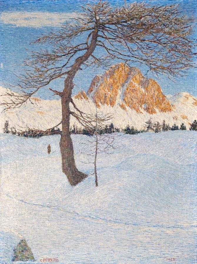 Gottardo Segantini | PIZ LAGREV MATTINO D'INVERNO, 1928 A WINTERMORNING ...