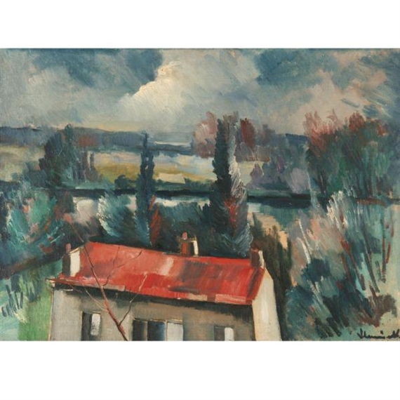 Maurice de Vlaminck | LE TOIT ROUGE (Circa 1912) | MutualArt