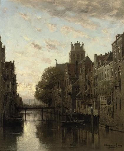 Johannes Christiaan Karel Klinkenberg | A View of the Voorstraathaven ...