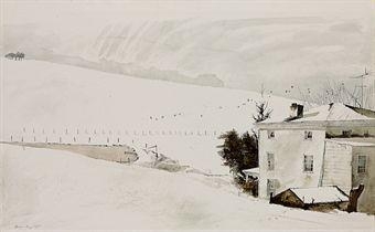 Andrew Wyeth | Snow Birds (1970) | MutualArt