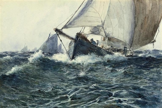 Arthur Briscoe | Thick weather, picking up the pilot (1907) | MutualArt