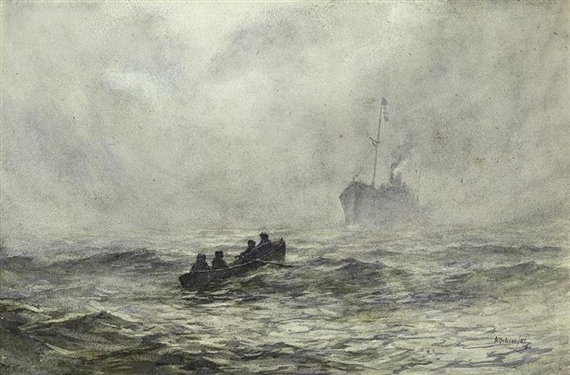 Arthur Briscoe | Thick weather, picking up the pilot (1907) | MutualArt
