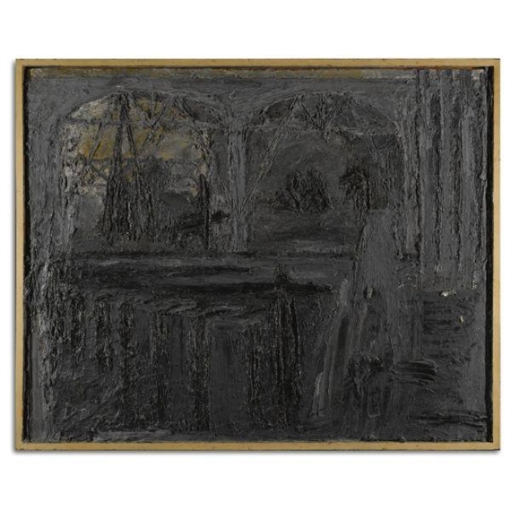 Frank Auerbach | SHELL BUILDING SITE: WORKMEN UNDER HUNGERFORD BRIDGE ...