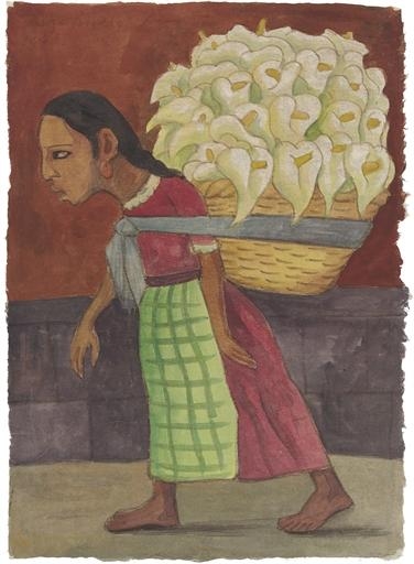 Diego Rivera | Woman with Basket (1948) | MutualArt
