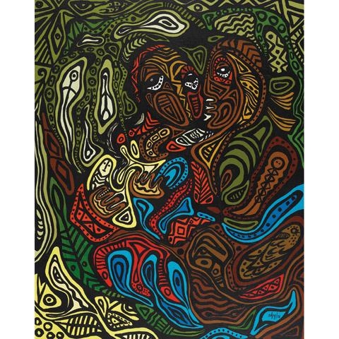 Daphne Odjig | Mother and Child (1975) | MutualArt
