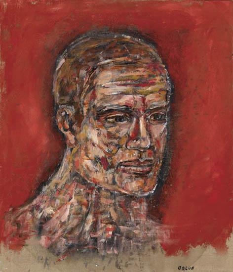 Leon Golub | Portrait in Red | MutualArt