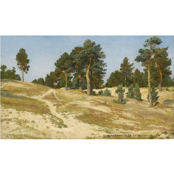 Ivan Shishkin | Russian spring landscape with a serpentine stream ...