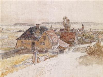 Rudolf Ribarz | A Village Scene | MutualArt