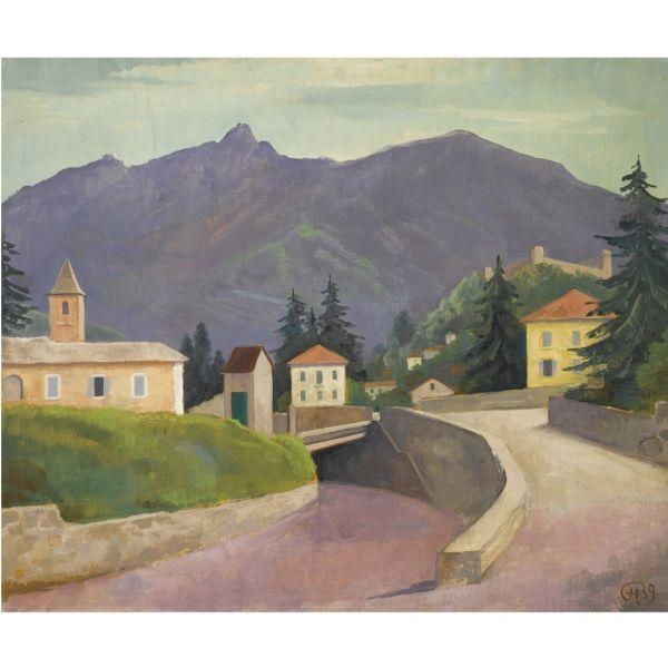 Karl Hofer | LANDSCAPE IN TICINO NEAR BELLINZONA (1939) | MutualArt