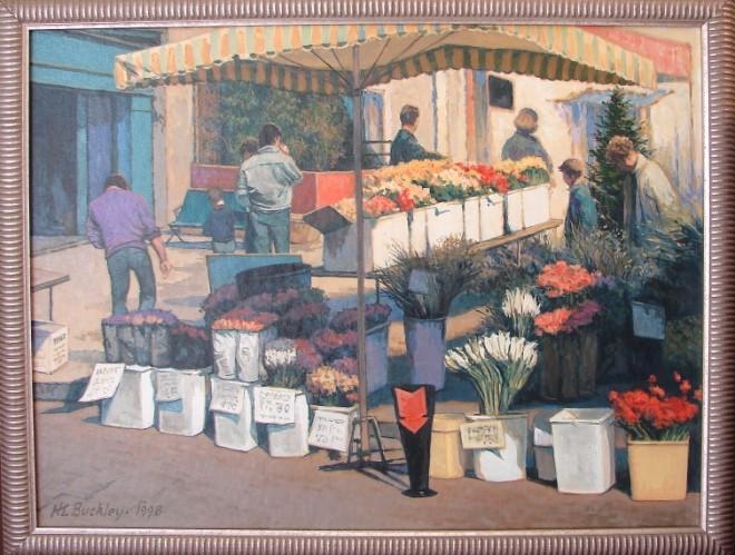 Harry Buckley | Flower Market (1998) | MutualArt