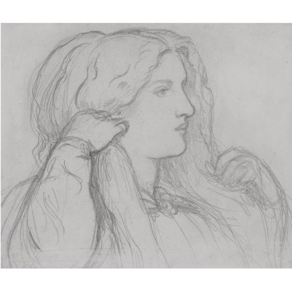 Dante Gabriel Rossetti | PORTRAIT OF FANNY CORNFORTH ARRANGING HER HAIR ...