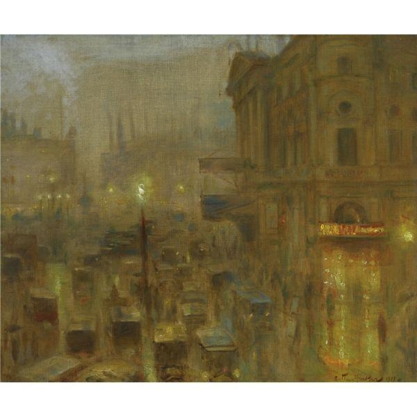 Arthur Hacker | 1858-1919 RETURN FROM THE MATINÉE, PICCADILLY CIRCUS ...