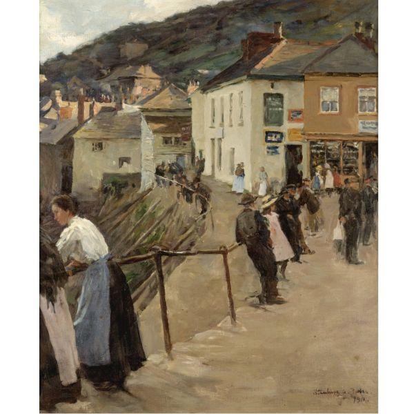 Stanhope Alexander Forbes | THE ROAD ABOVE ST IVES (1887) | MutualArt