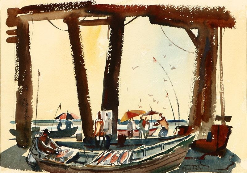Phil Dike | Under the Newport Pier | MutualArt