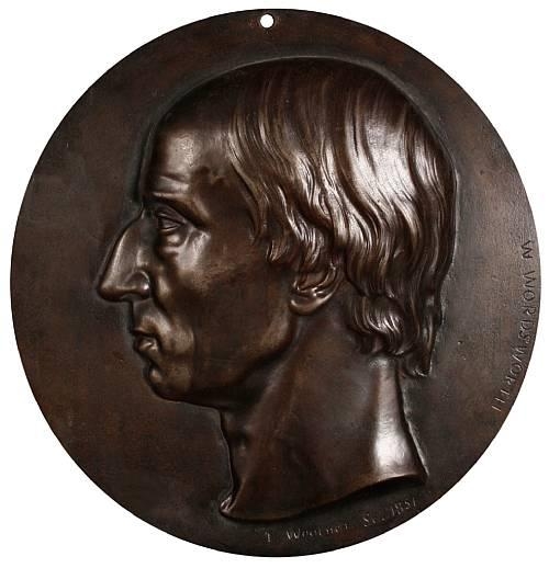 Thomas Woolner | A bronze relief portrait of William Wordsworth, head ...