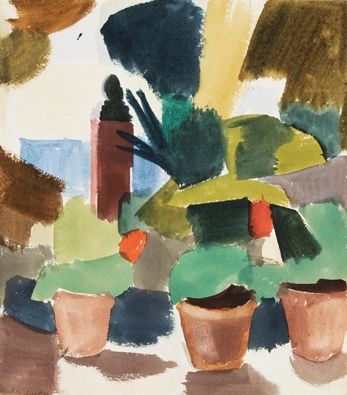 Albert Müller | Blumentöpfe (1922) | MutualArt
