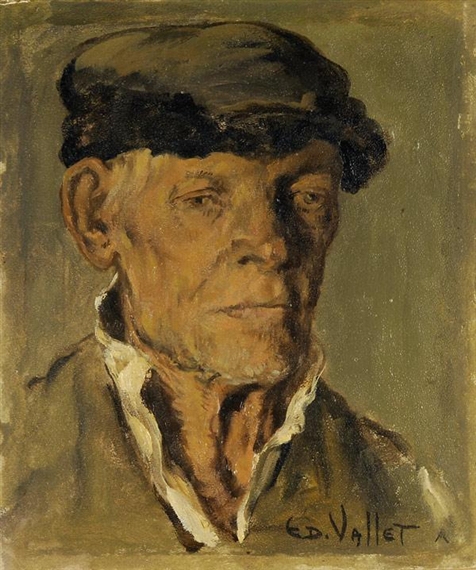Edouard Vallet | Tête de paysan dauphinois (Circa 1920) | MutualArt